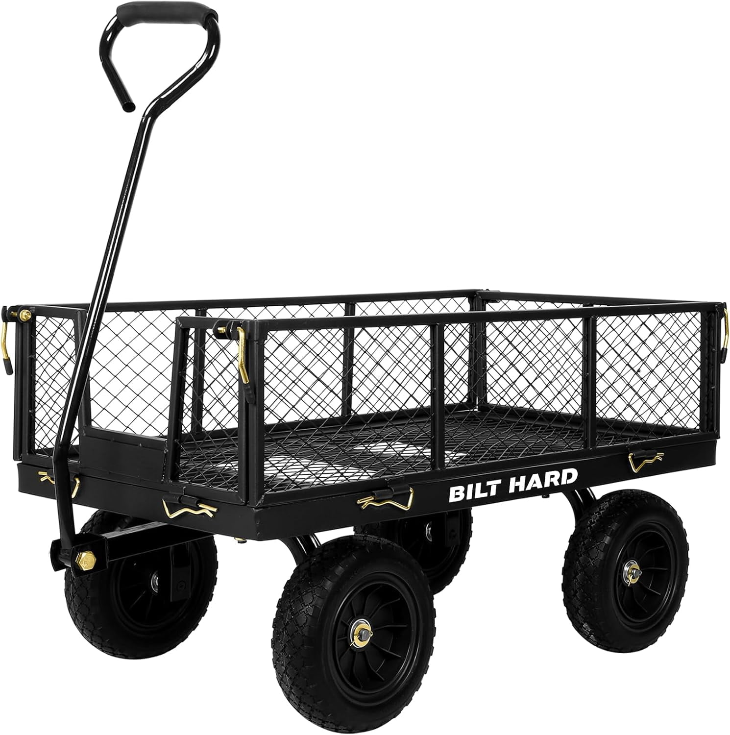 BILT HARD 10" Flat Free Tires Heavy Duty Garden Cart with 180° Rotating ...