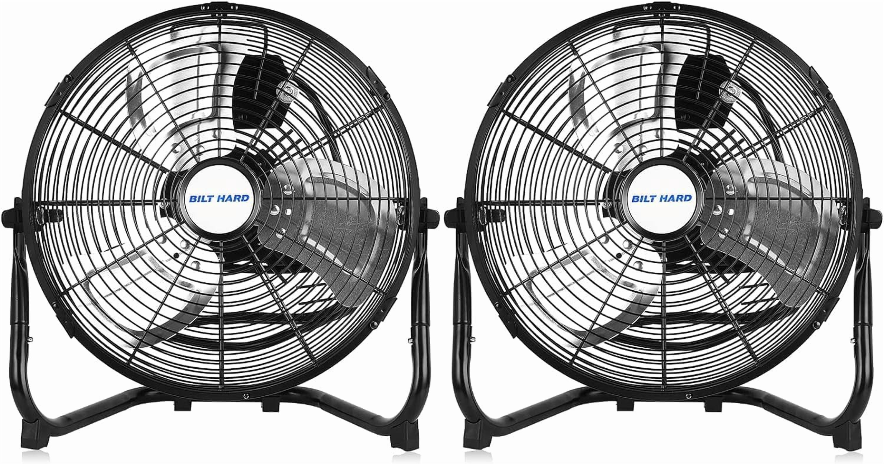 BILT HARD 12" High Velocity Floor Fan, 1650 CFM 3-Speed Powerful ...