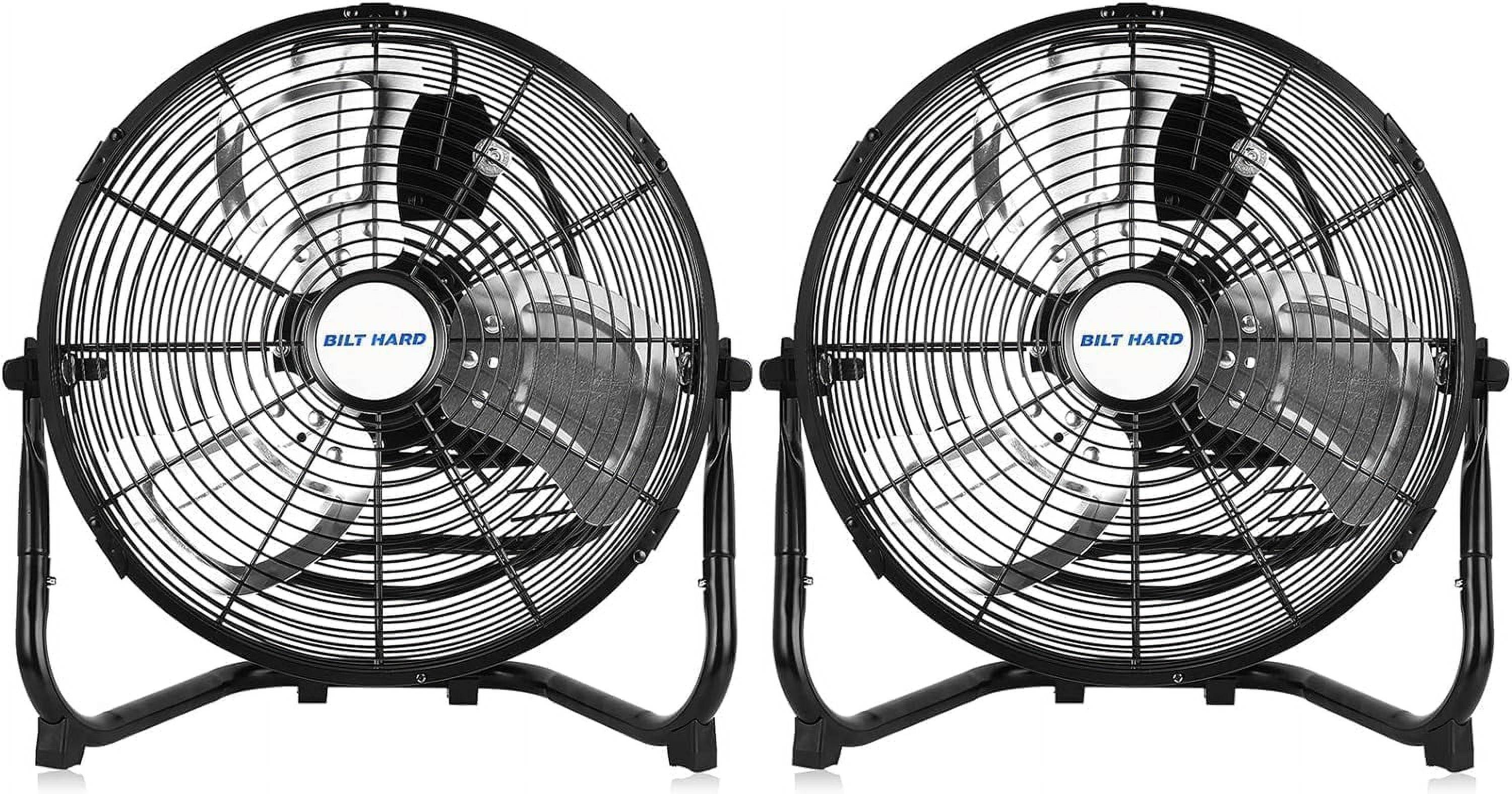BILT HARD 12 inch 3-Speed High Velocity Floor Fan, 1650 CFM Powerful ...