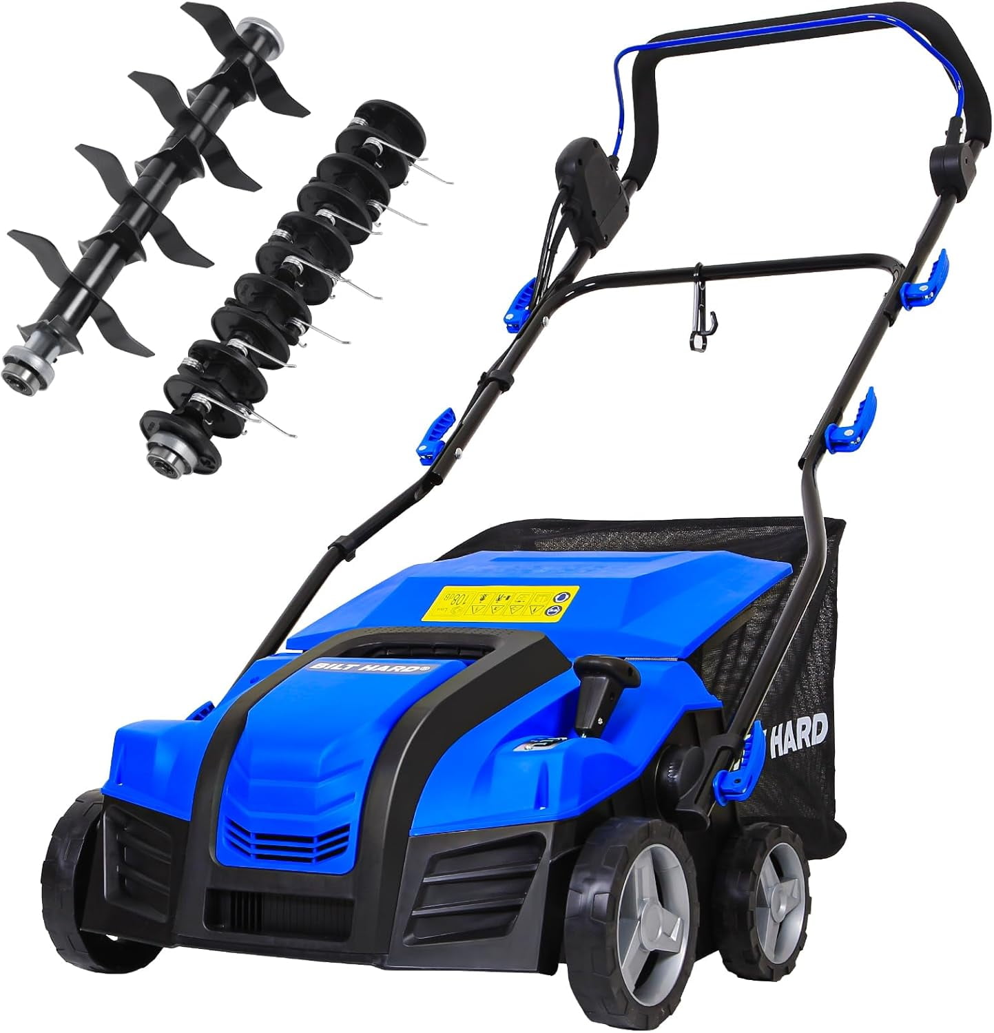 BILT HARD 16 Inch Dethatcher Scarifier Electric Powered, 15 Amp Copper ...