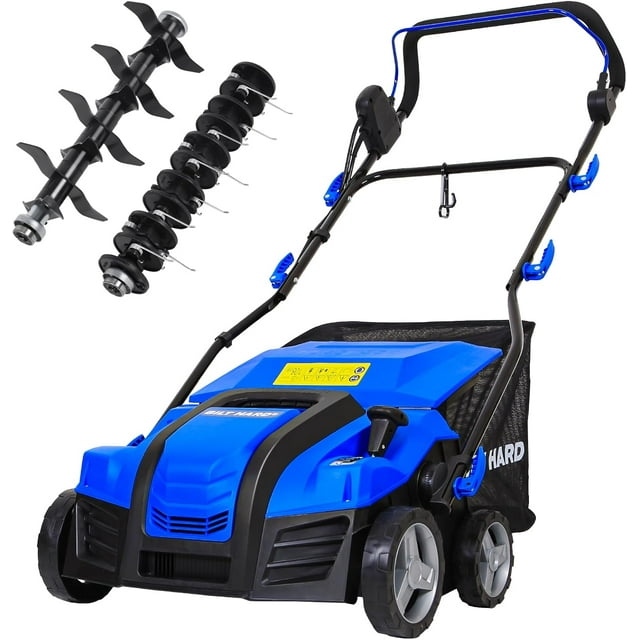 BILT HARD 16 Inch Dethatcher Scarifier Electric Powered, 15 Amp Copper ...