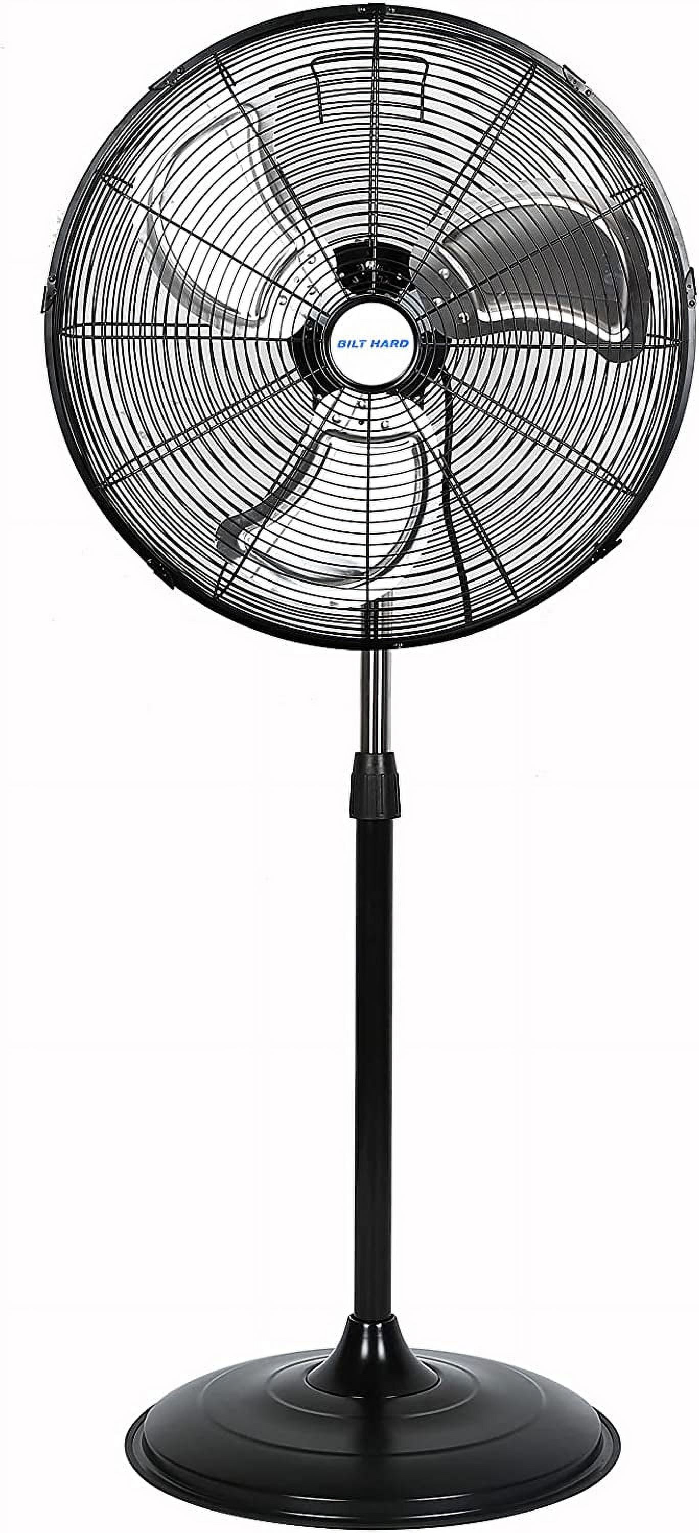 BILT HARD 5200 CFM 20" High-Velocity Industrial Pedestal Fan, 3-Speed ...