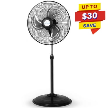 ACHAZEL High Velocity Pedestal Oscillating Fan, 30 inch Heavy Duty Fan ...