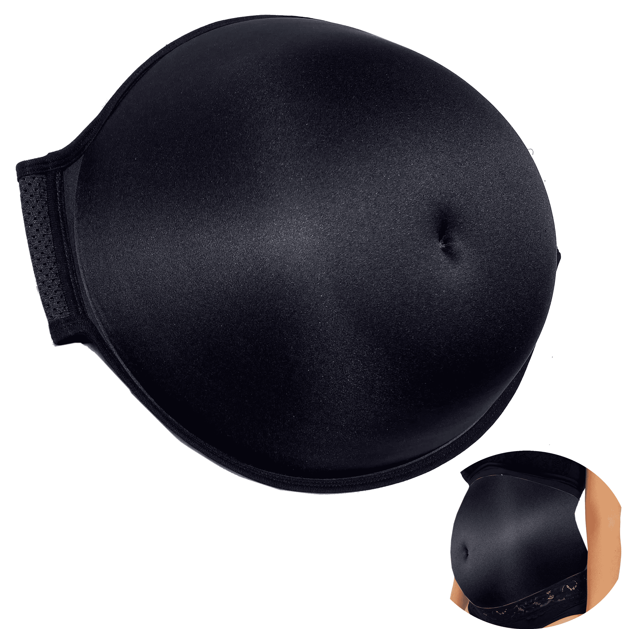 BIMEI L Size Fake Pregnant Belly, Adjustable, Black, Velcro, Sponge ...
