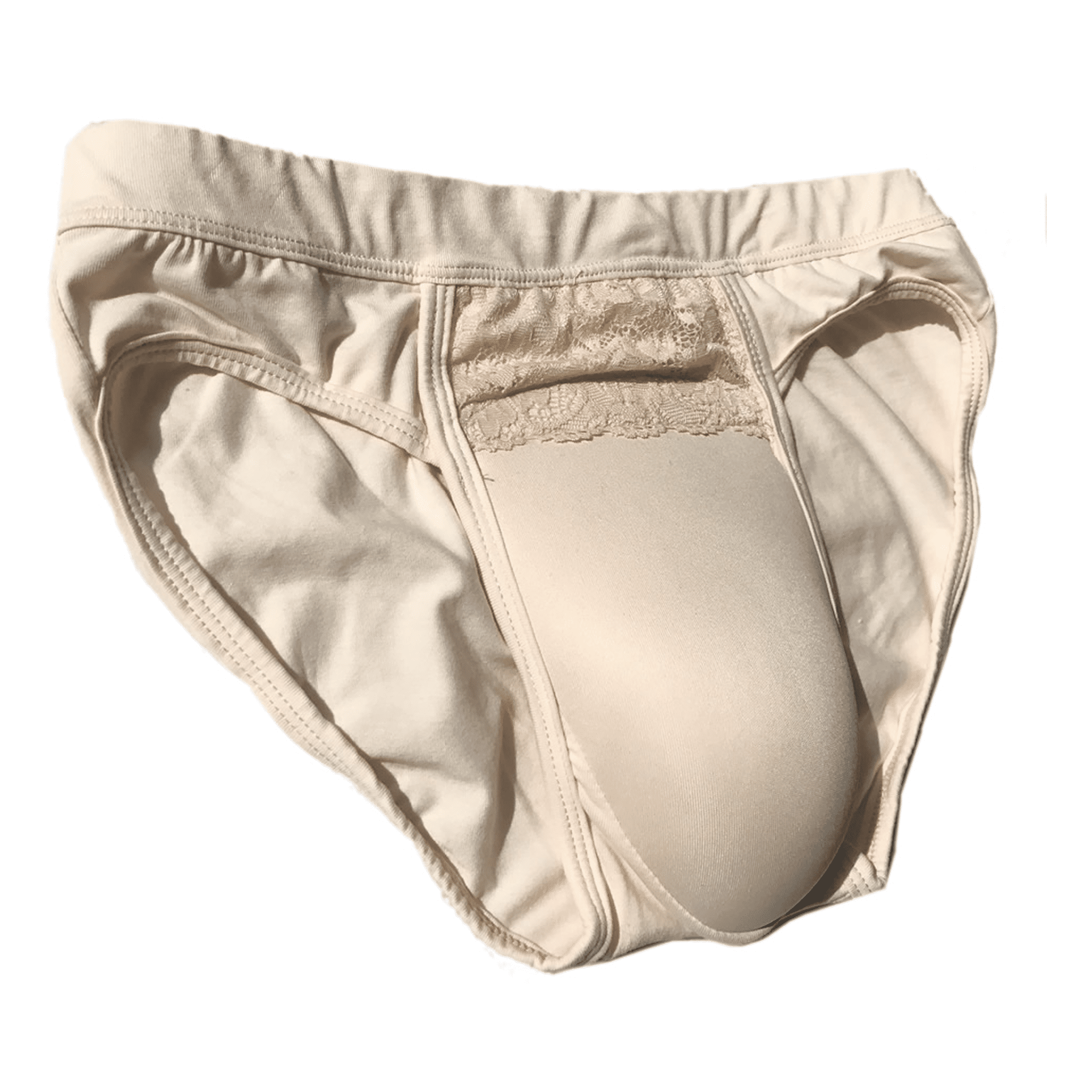 BIMEI Hiding Gaff Panty Shaping Lace Control Brief for Men,Beige,2XL ...