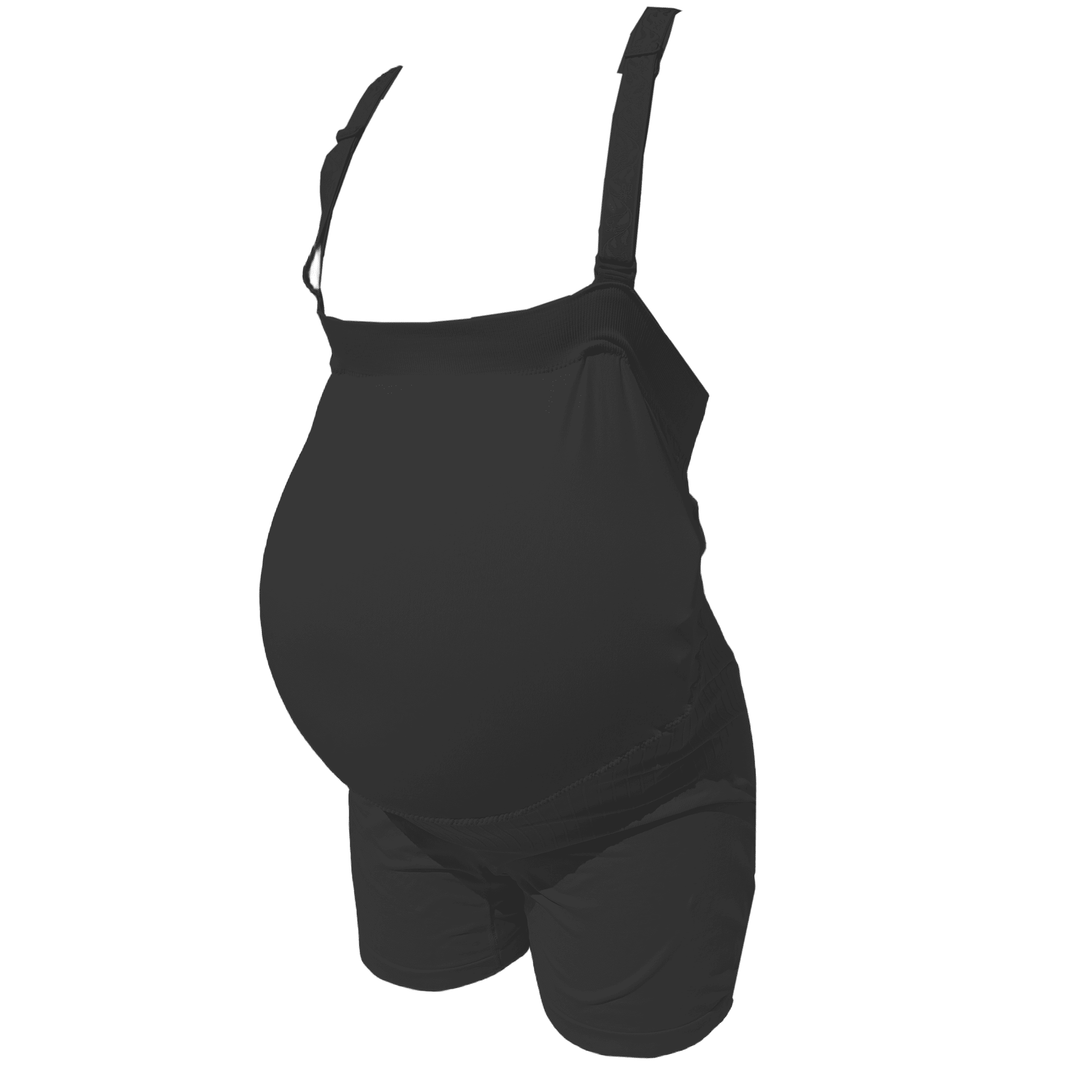 BIMEI Seamless Belly Band Shorts Pregnancy Women Belly Cover Fake Belly ...