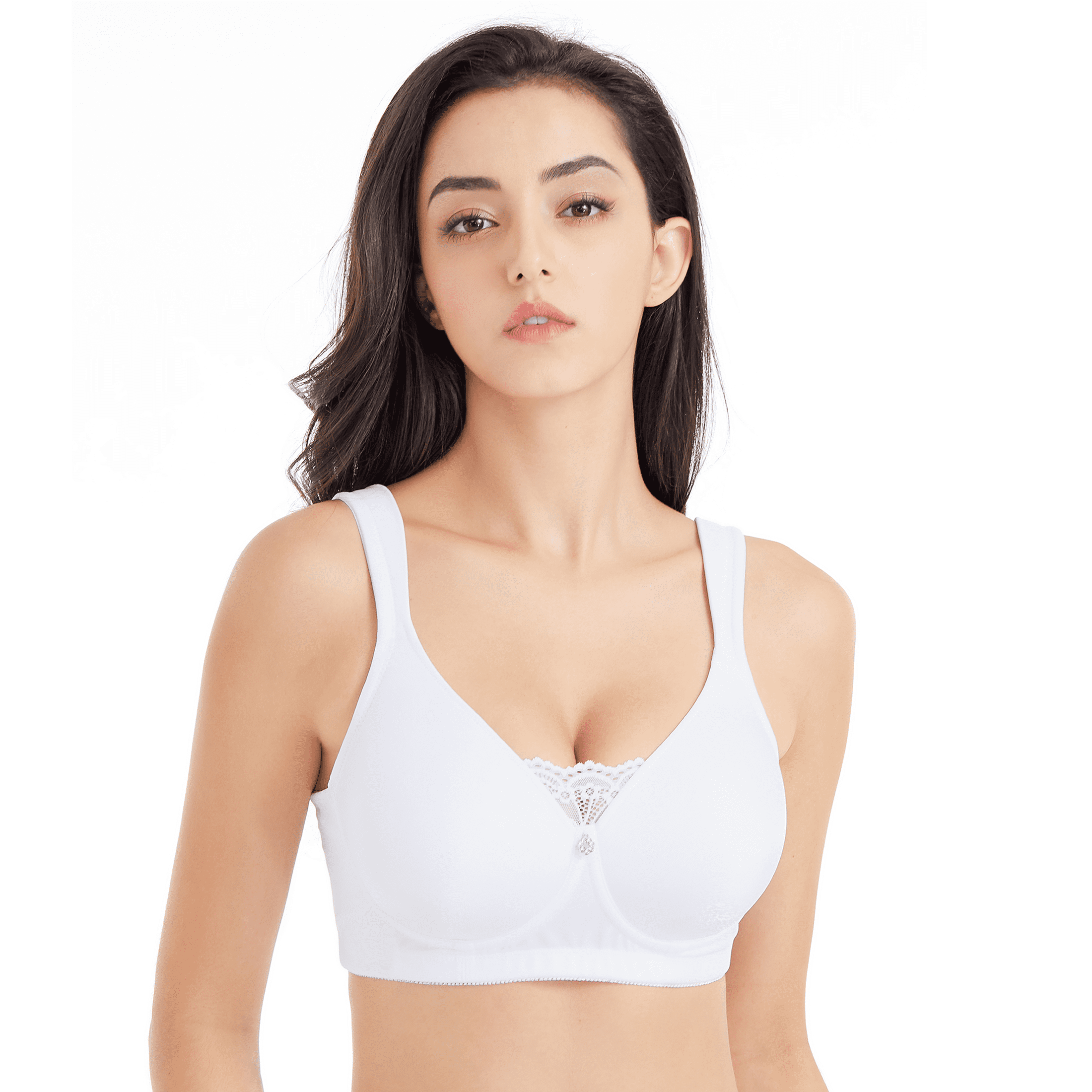 BIMEI Women's Mastectomy Bra Pockets Wireless Post-Surgery Invisible Pockets for Breast Forms ...