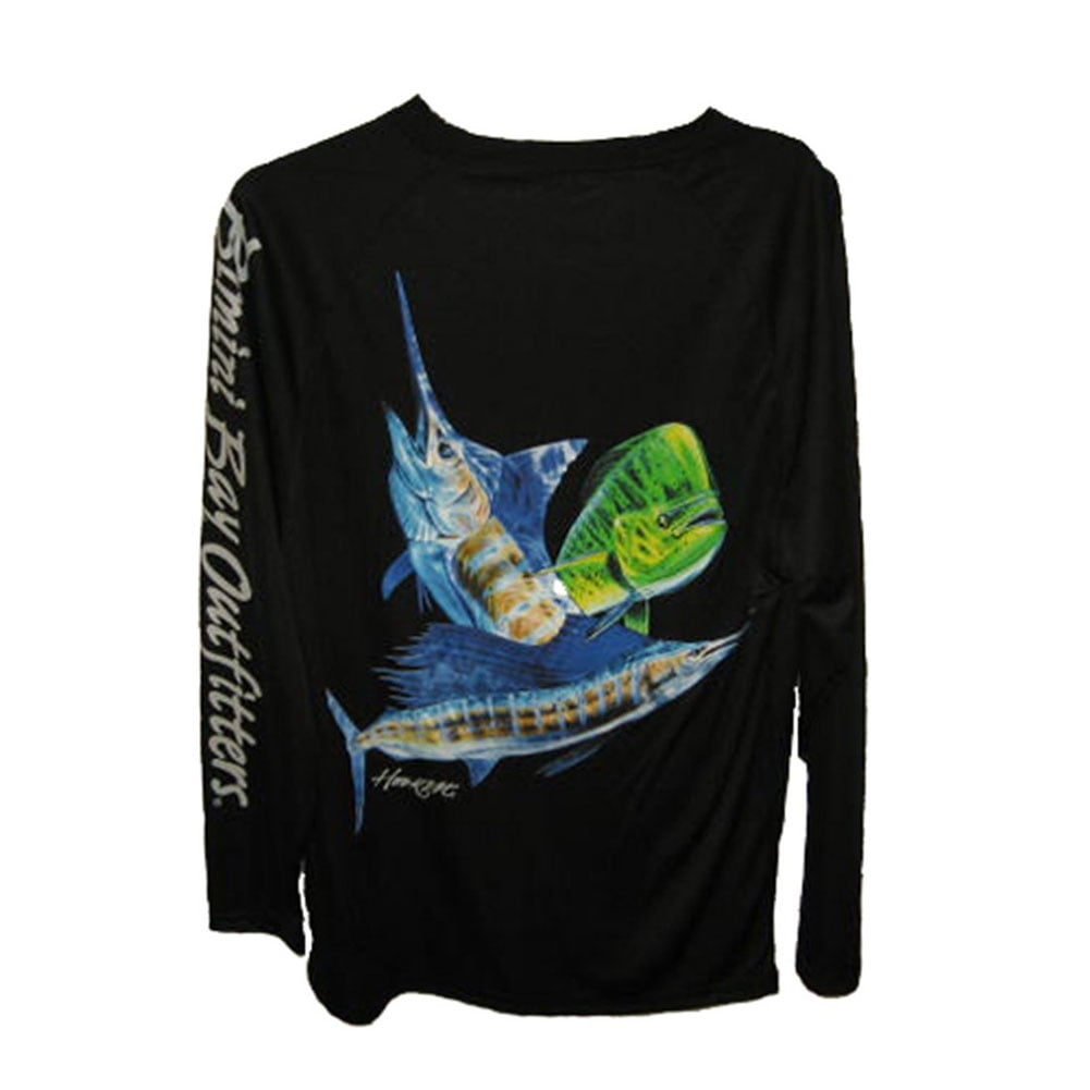BIMINI BAY OUTFITTERS Hook'm Performance Graphic T'S, Color: Black ...