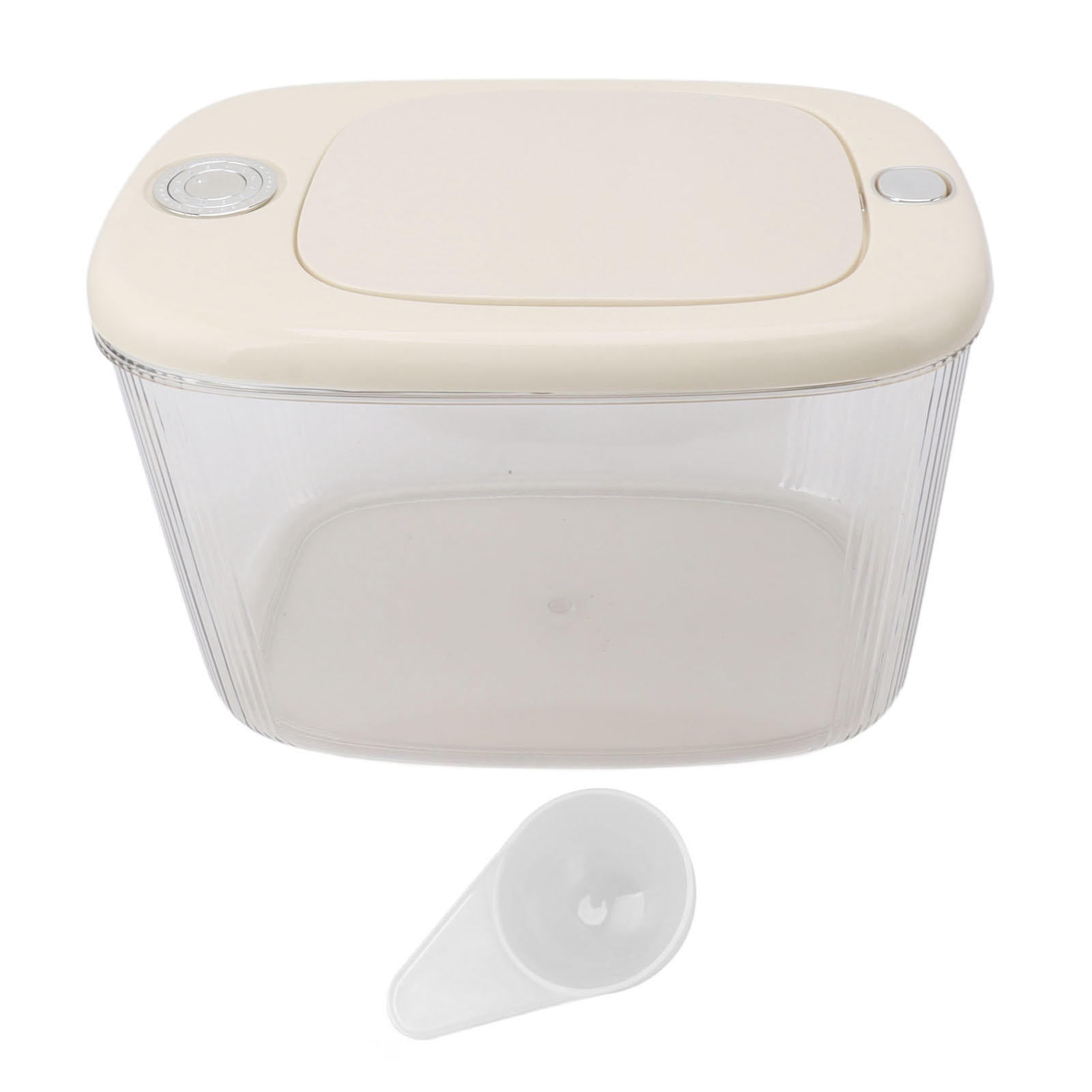 BIMZUC 10‑Litre Clear PE Rice & Pet Food Storage Bin with Double‑Seal ...