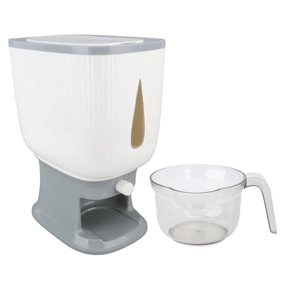BIMZUC 10‑kg Transparent Rice & Grain Dispenser with Measuring Cup ...