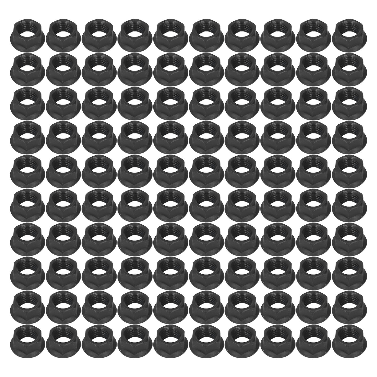BIMZUC 100 Pieces M10 x 1.25 Hex Nut Carbon Steel Black Replacement ...