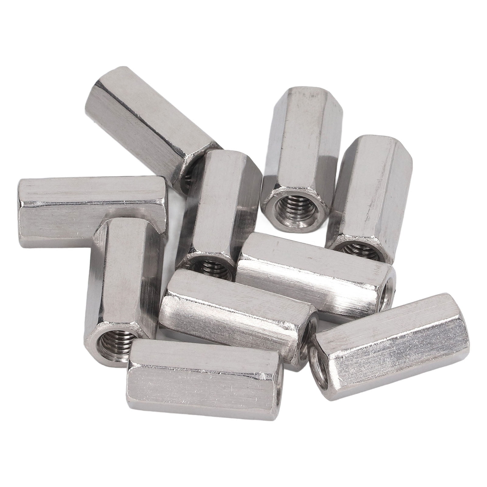 BIMZUC 10PCS Hex Coupling Nuts 304 Stainless Steel Thread Rod ...