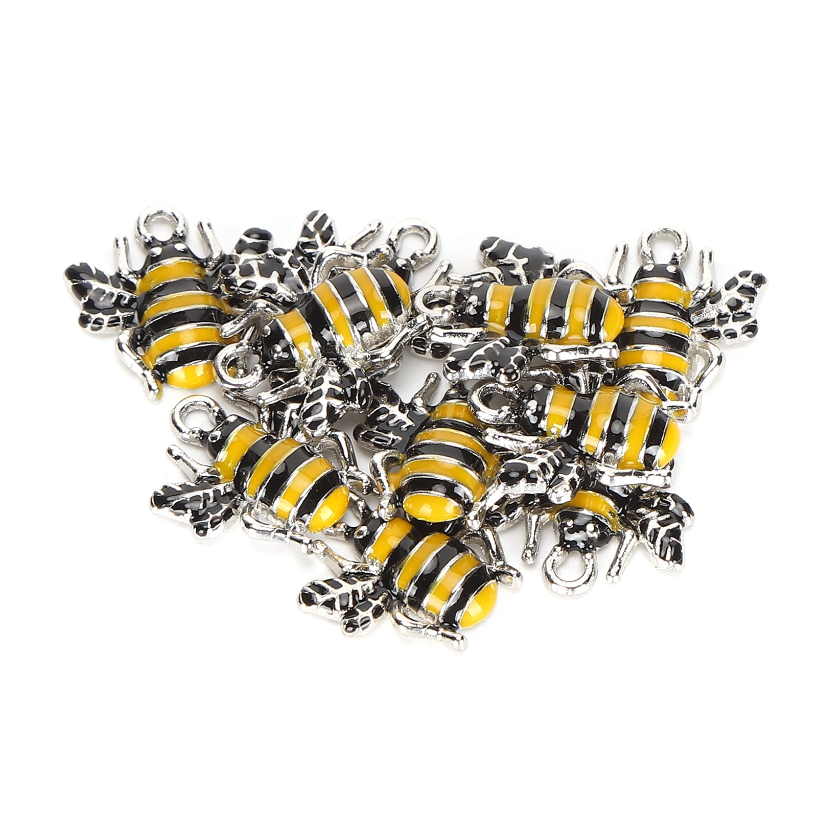 BIMZUC 10Pcs DIY Pendants Oil Drip Bee Shape Alloy Pendant Craft ...