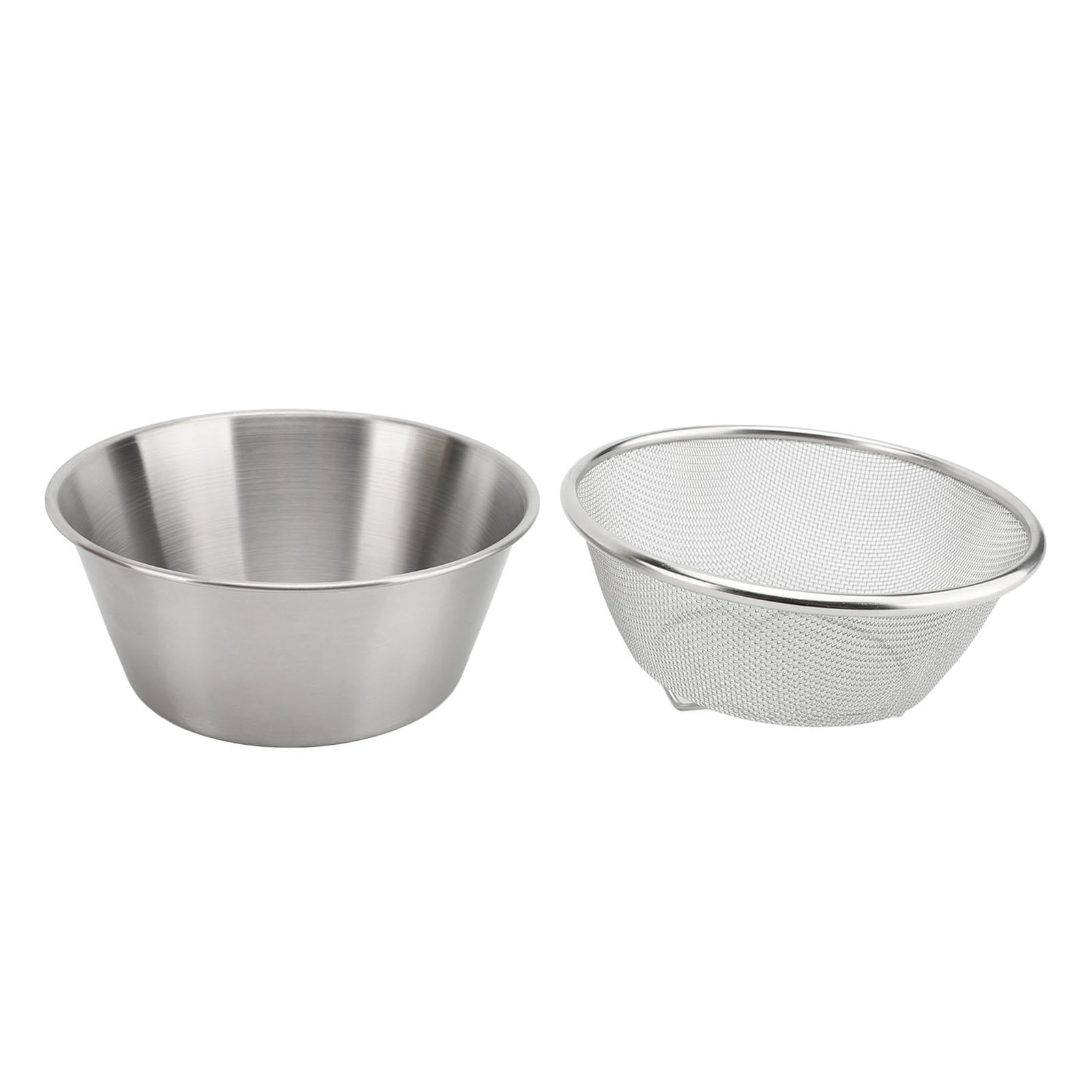 BIMZUC 16cm 304 Stainless Steel Colander & Mixing Bowl – Portable ...