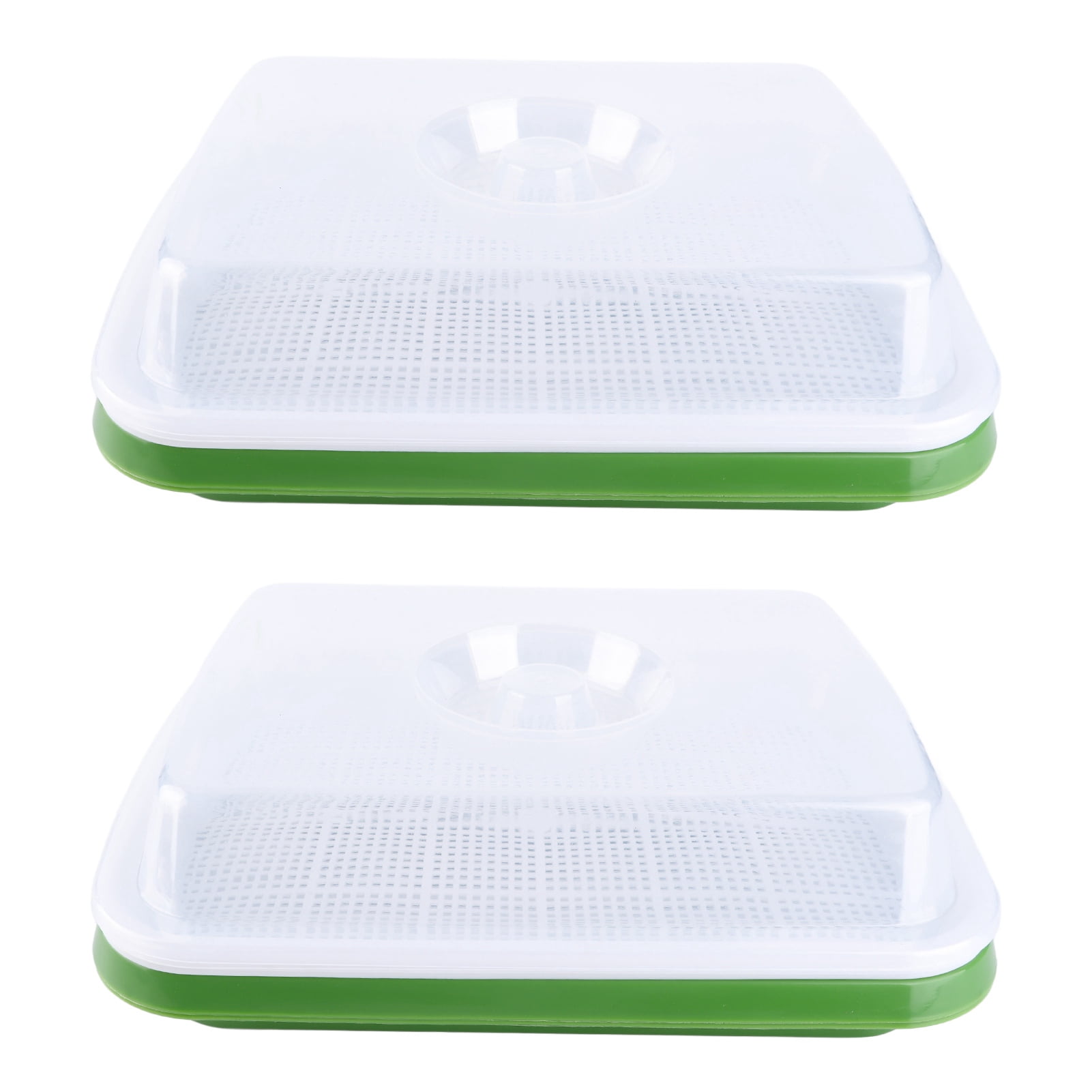 BIMZUC 2-Tier Plastic Kitchen Seed Sprouter Sprouting Tray Set with ...