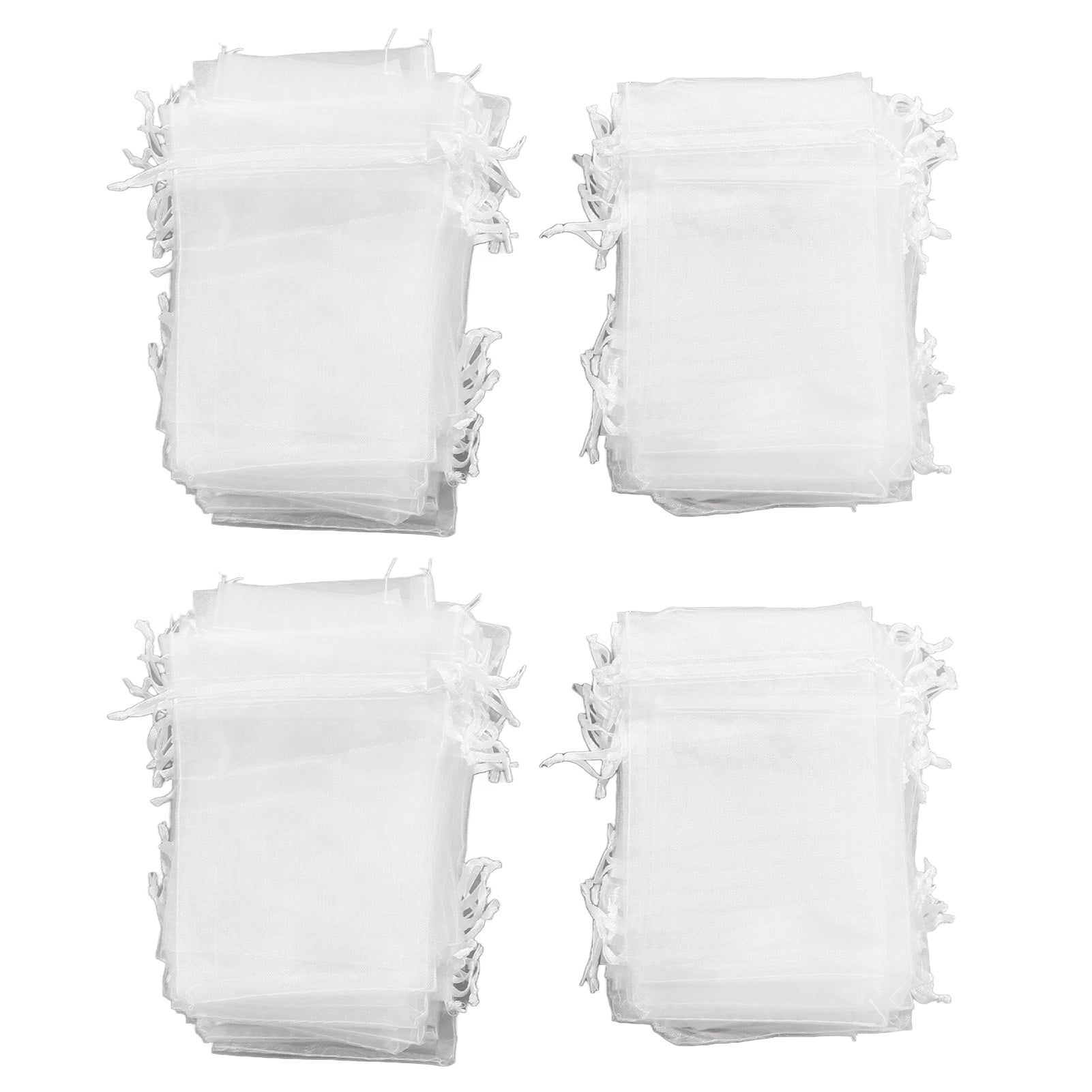 BIMZUC 200Pcs Drawstring Organza Bags Elegant 10x15cm (3.9x5.9 inches ...