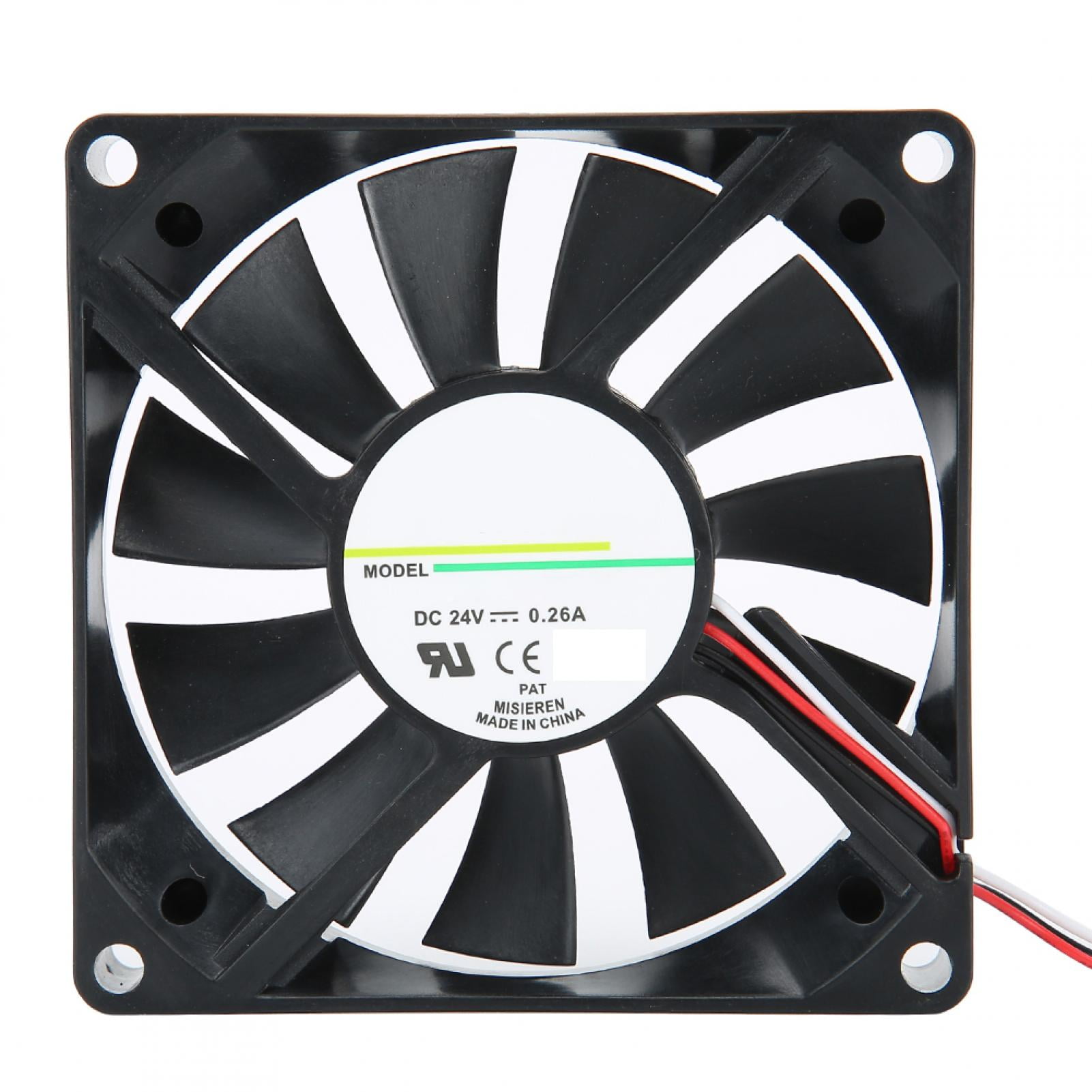 BIMZUC 3.15 inches / 8 cm Computer Cooling Fan 24V 0.26A 4800RPM PC ...