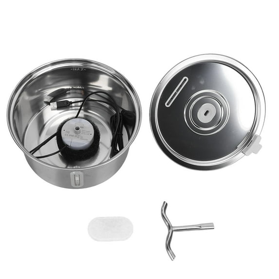 BIMZUC 3.2L Dual‑Spout Stainless Steel Cat & Dog Water Fountain ...