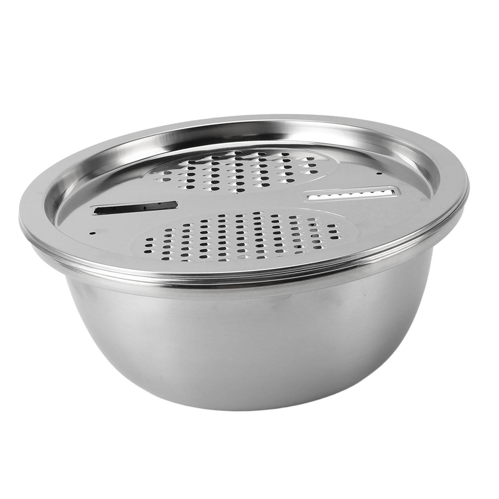 BIMZUC 3‑In‑1 Stainless Steel Colander Strainer Set – Large 11″ Basin ...
