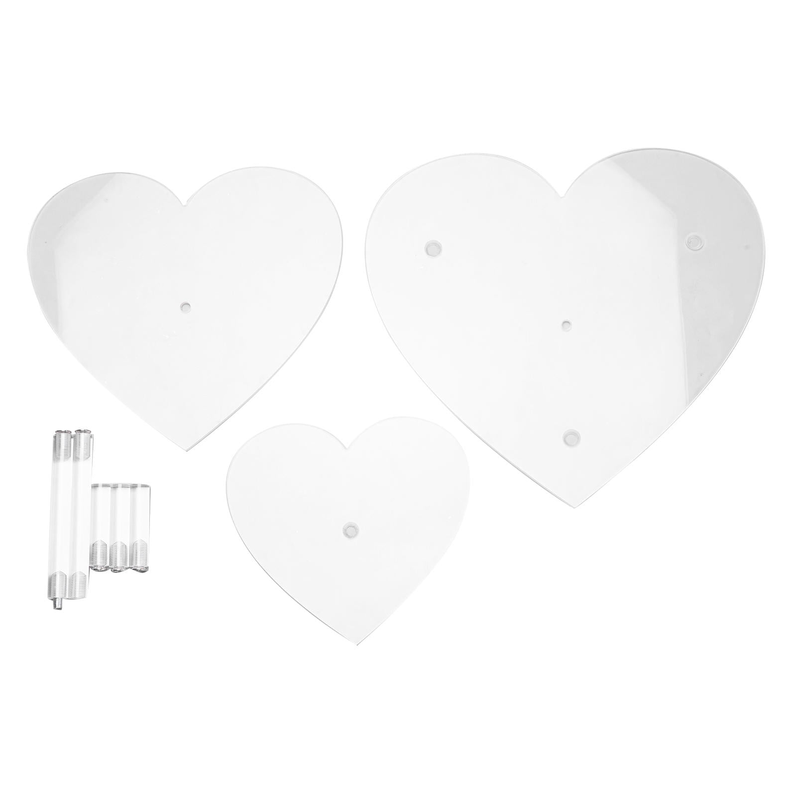 BIMZUC 3‑Tier Heart‑Shaped Acrylic Cupcake Stand, Clear, Holds 17 ...