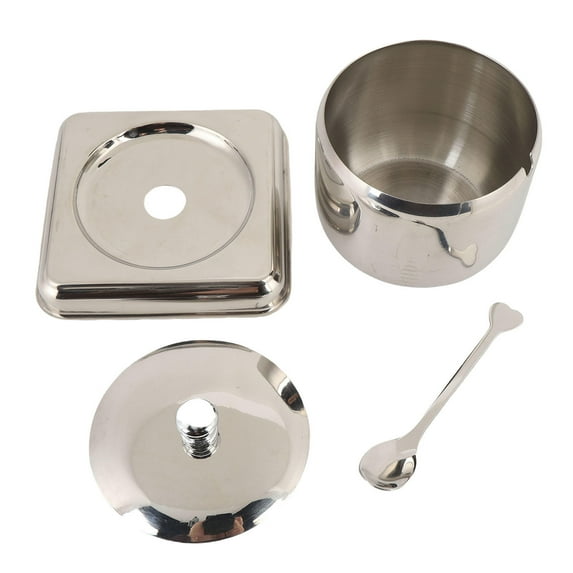 BIMZUC 304 Stainless Steel European‑Style Seasoning Jar with Spoon ...