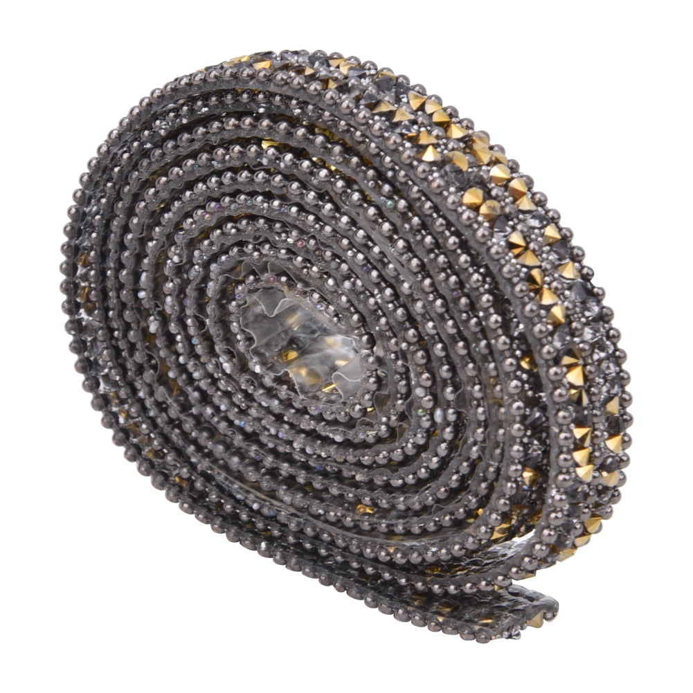 BIMZUC 39.3 inches / 1m Crystal Glass Rhinestone Beaded Chain Hotfix ...
