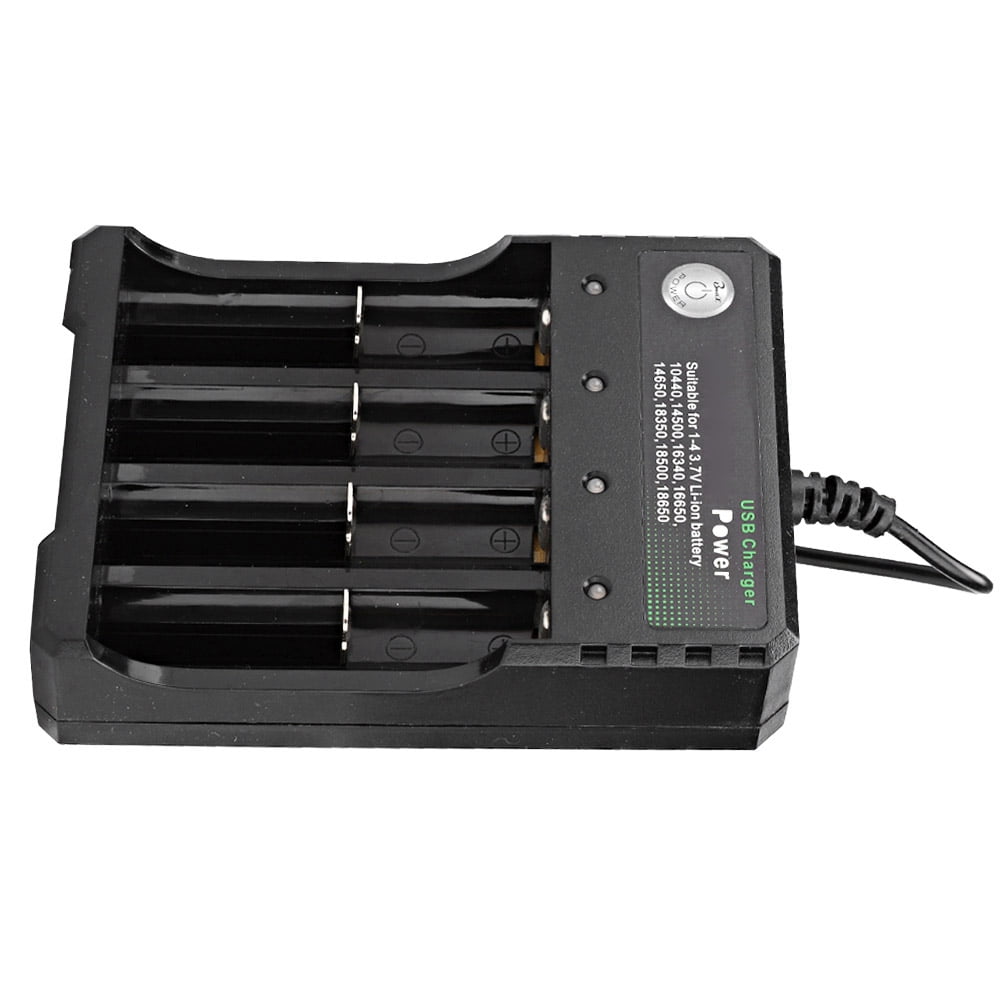 BIMZUC 4 Slots Universal USB Smart Battery Charger For 18650 14500 ...