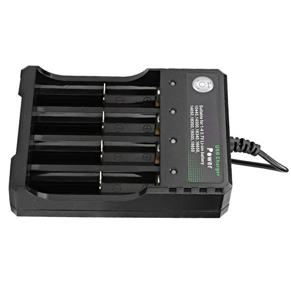 BIMZUC 4 Slots Universal USB Smart Battery Charger For 18650 14500 ...