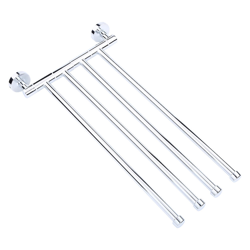 BIMZUC 4‑Swivel Stainless Steel Wall‑Mounted Towel Bar – Durable, Rust ...