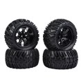 BIMZUC 4Pcs 1/10 Scale RC Truck Car Rubber Tires Y-Shaped Pattern Wheel ...