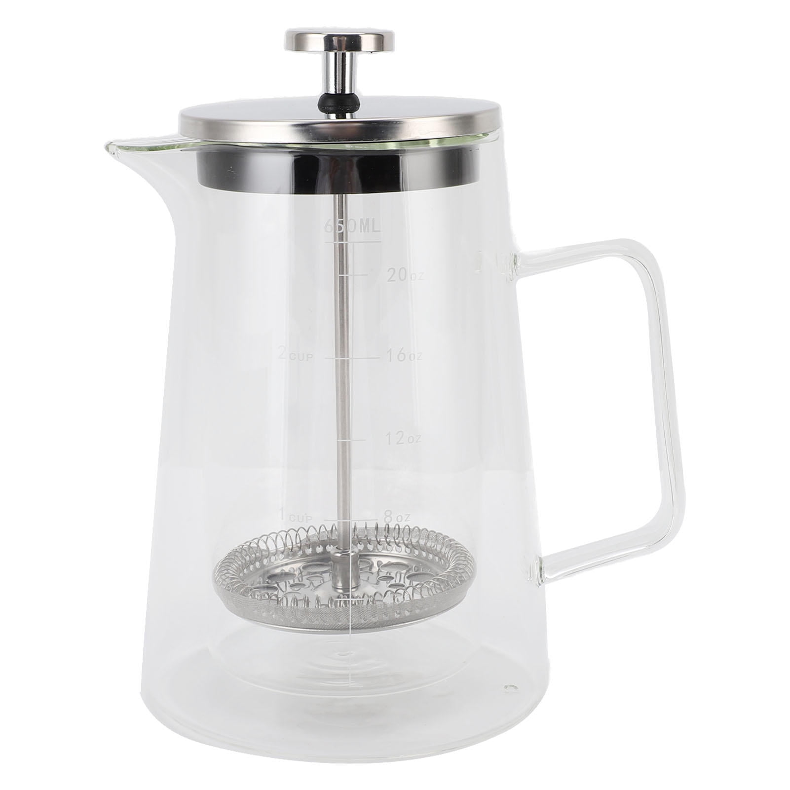BIMZUC 650 ml High‑Borosilicate Glass French Press – Double‑Wall, Heat ...
