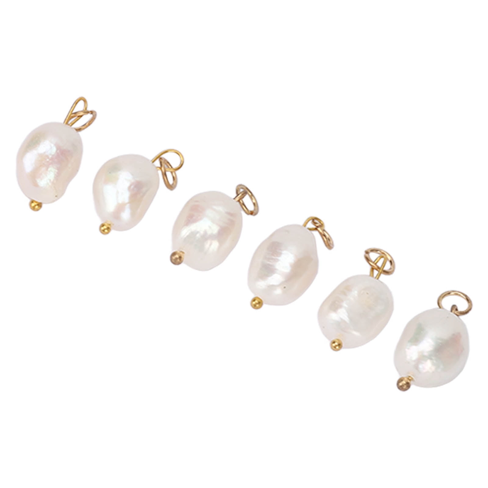 BIMZUC 6pcs Baroque Pearl Pendant Freshwater Cultured Pearls Large Size ...