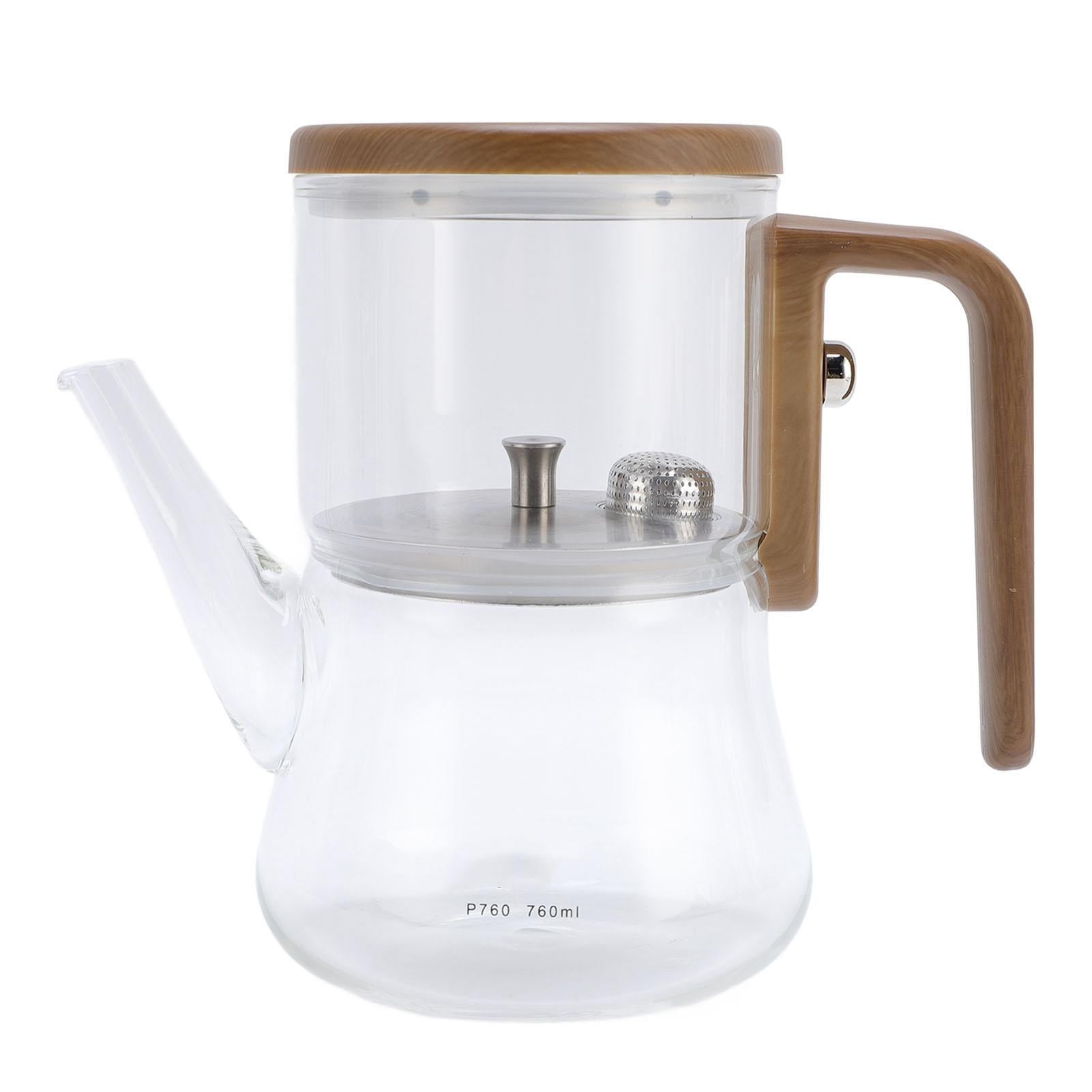 BIMZUC 760ml Magnetic Glass Teapot with Heat‑Resistant Handle, Built‑In ...