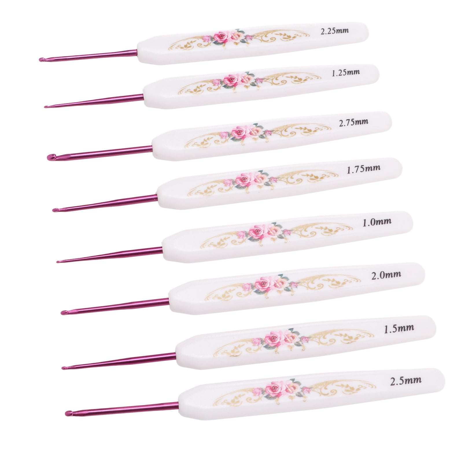 BIMZUC 8-Piece Aluminum Crochet Hooks Set, Ergonomic Hand Polished ...