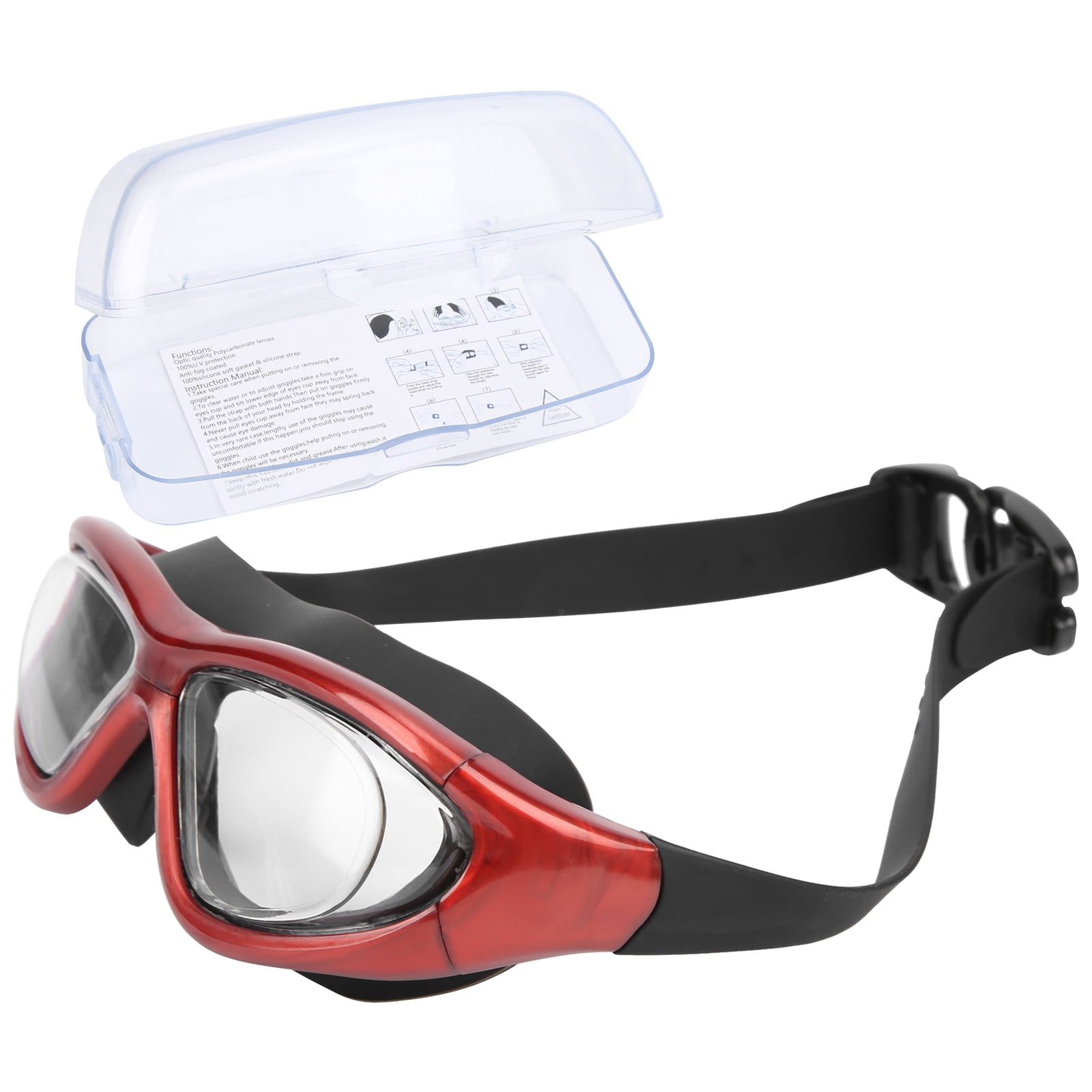 BIMZUC Adult Men Women Swimming Goggles Anti-Fog UV Protection ...