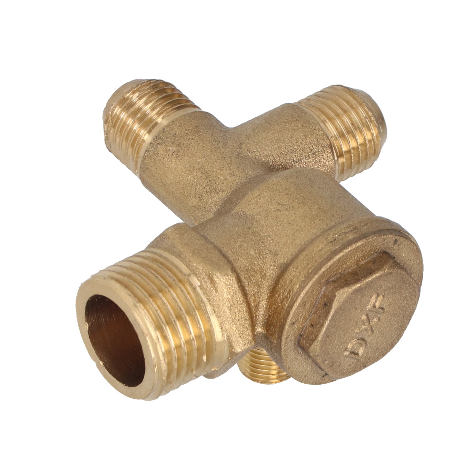 BIMZUC Air Compressor Valve Replacement Components Brass 4 Way Double ...