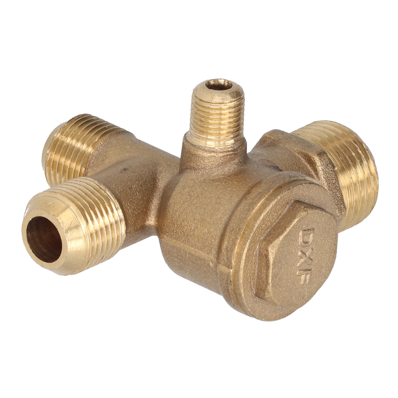BIMZUC Air Compressor Valve Replacement Components Brass 4 Way Double ...