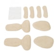BIMZUC Back Heel Gel Pads 5-Piece Set 2-In-1 Adhesive Apricot Lint Heel ...