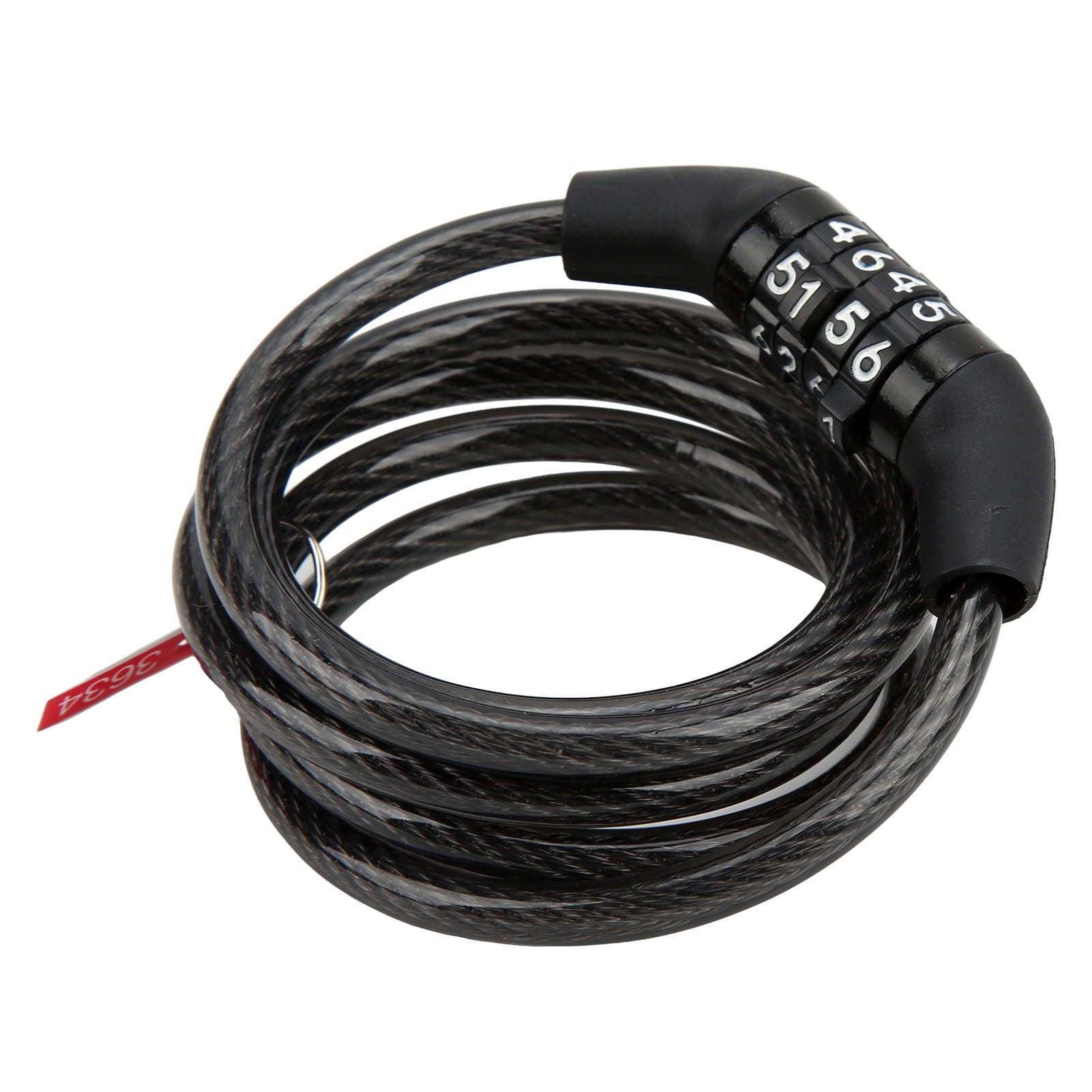 BIMZUC Bicycle Combination Lock, 4-Digit Resettable Bike Cable Lock for ...