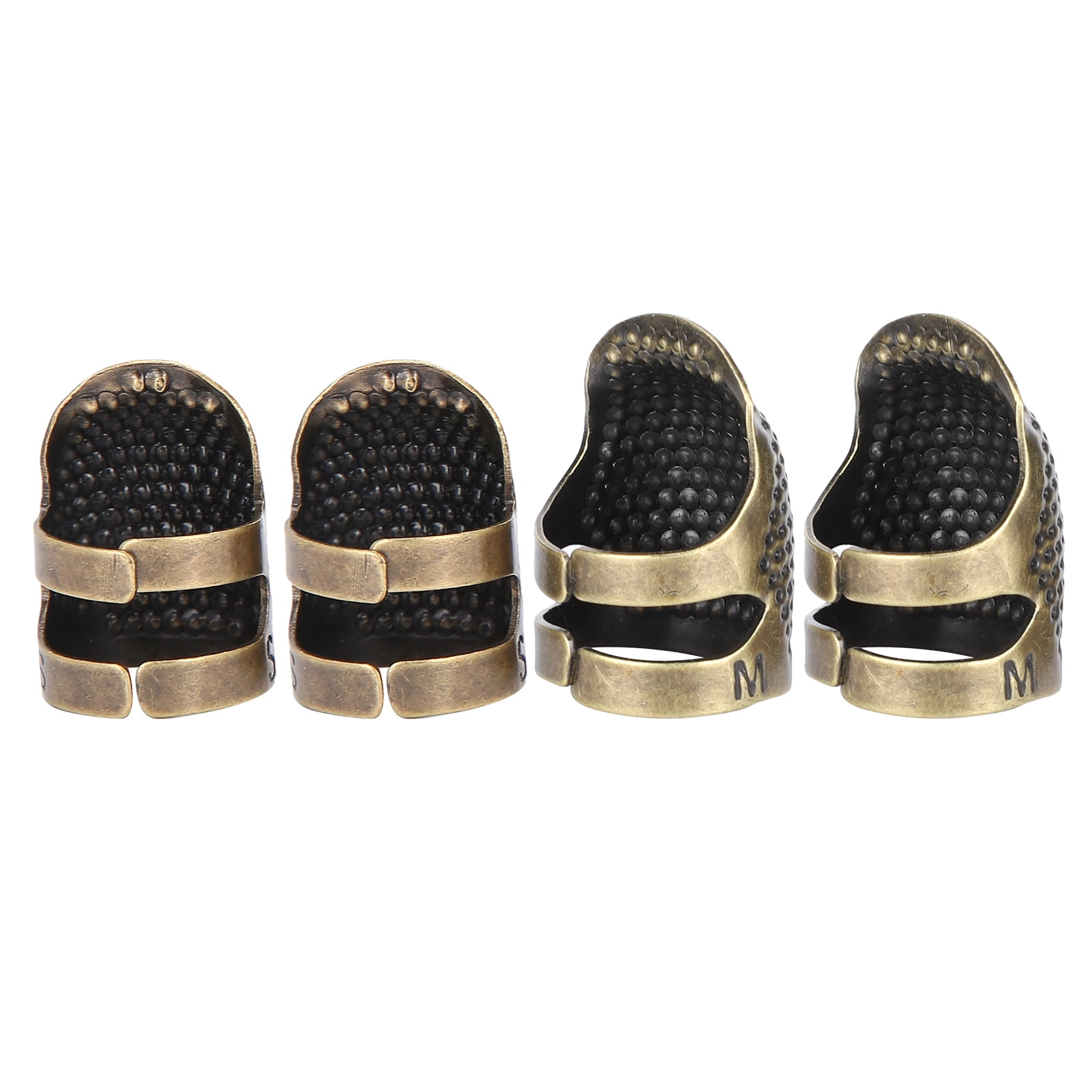 BIMZUC Brass Sewing Fingertip Thimbles Adjustable Anti-Slip Finger ...