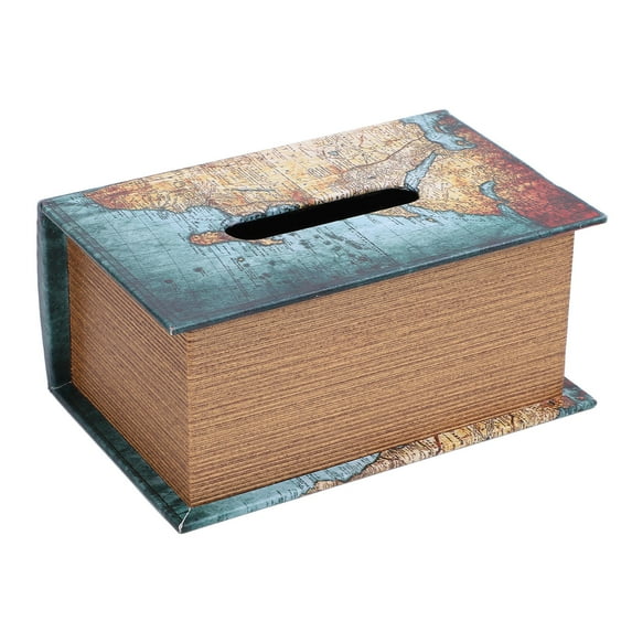 BIMZUC Classic PU Leather Book‑Style Tissue Box Holder – Large Capacity ...
