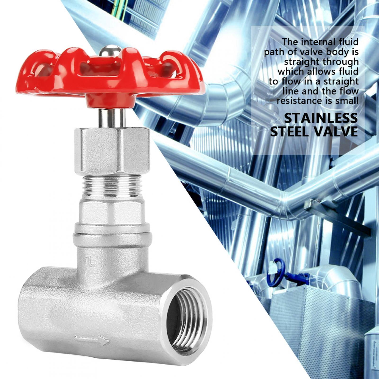 BIMZUC DN15 Stainless Steel Gate Valve, Premium BSPP G1/2 Rotary Sluice ...