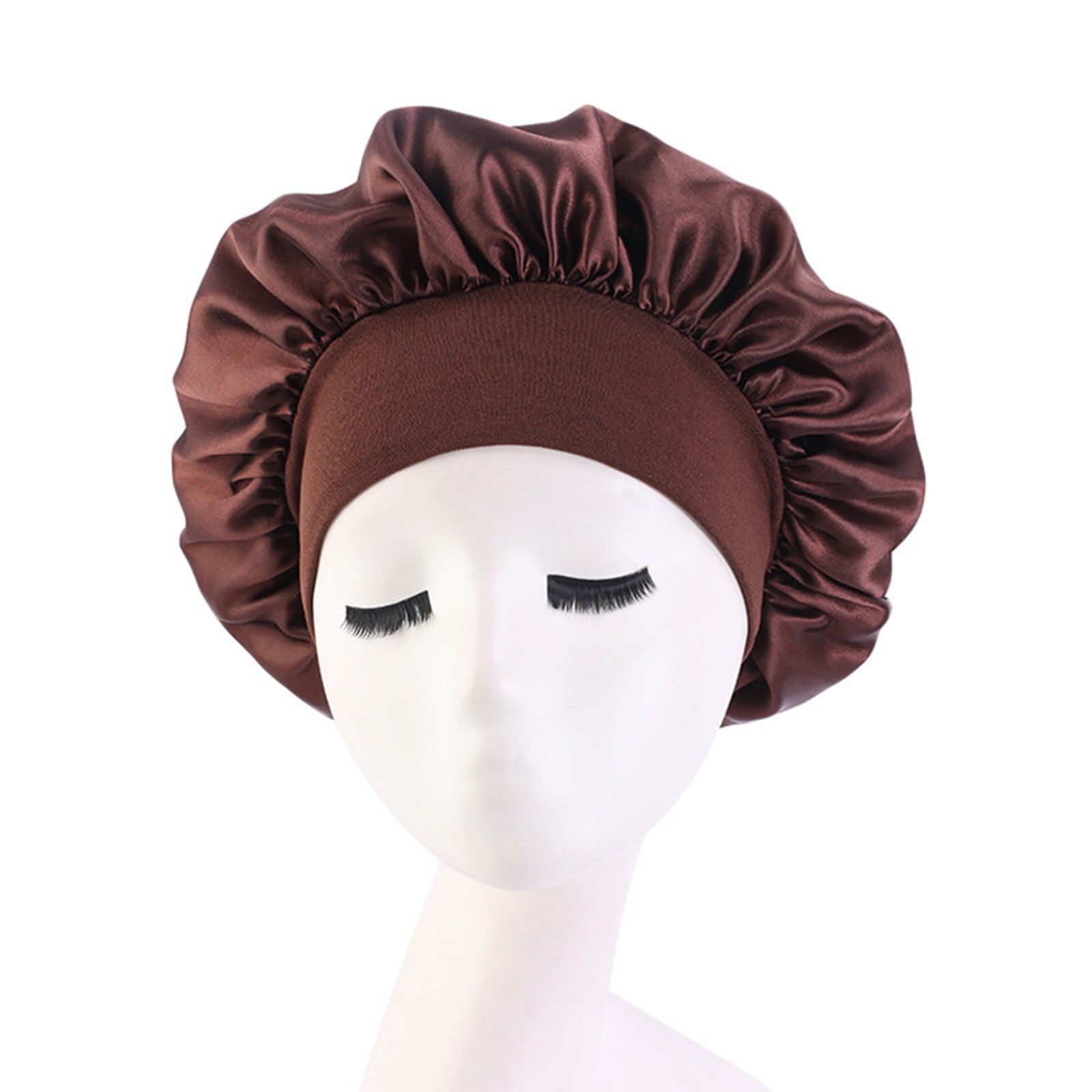 BIMZUC Hair Cover Bonnet Sleep Cap Wide Head Band Hat for Night ...