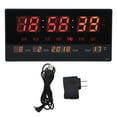 BIMZUC LED Digital Wall Clock with Temperature Display, Alarm, Memory ...