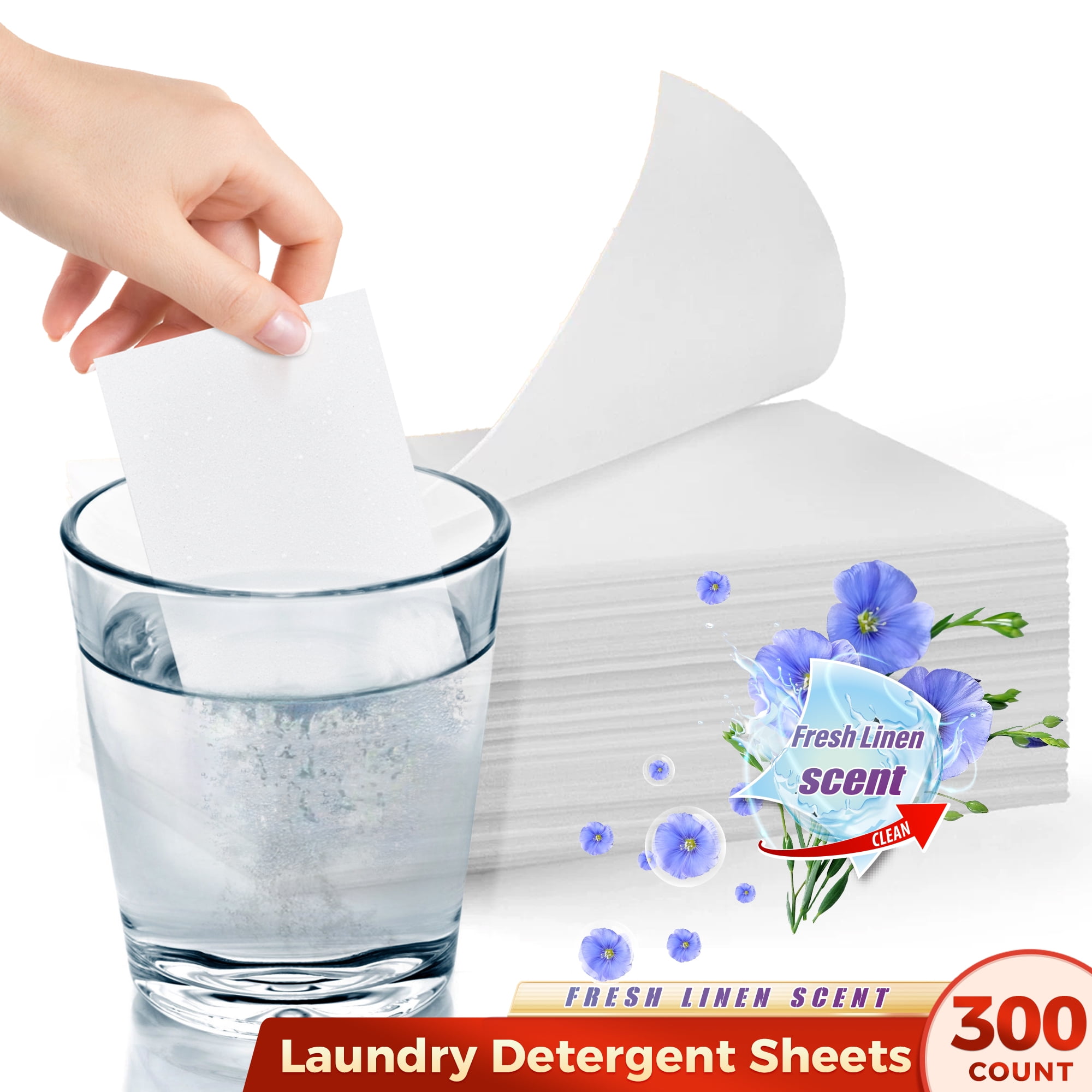 BIMZUC Laundry Detergent Sheets Up to 1000 Loads, Fresh Linen Scent ...