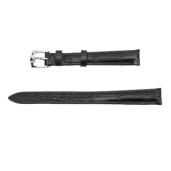 BIMZUC Leather Watch Band Rain Proof Crocodile Pattern Black Color ...