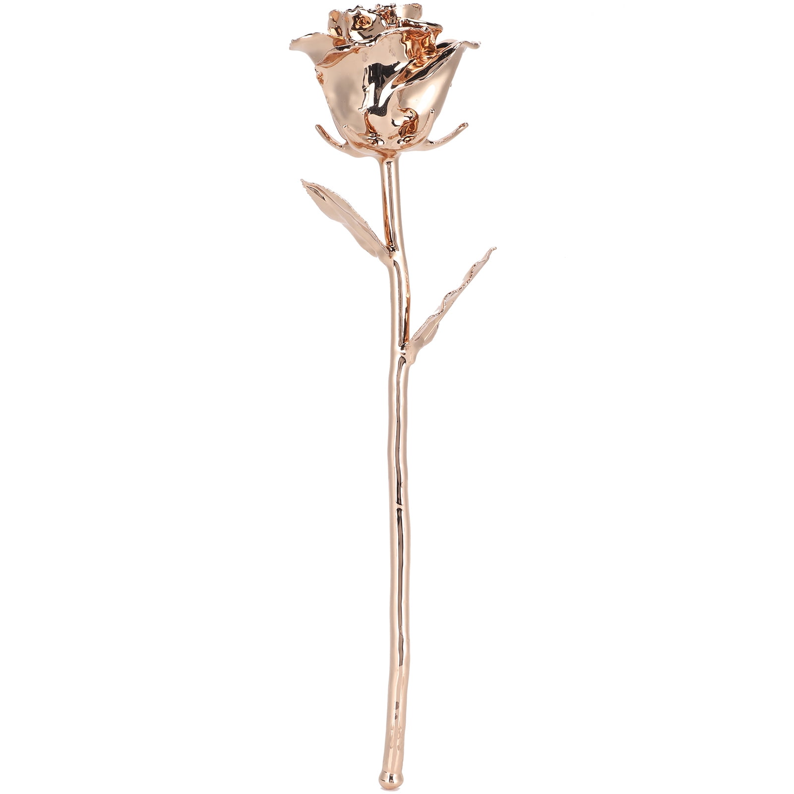 BIMZUC Long Stem Rose Gifts Dipped 24K Real Artificial Flower with Leaf ...