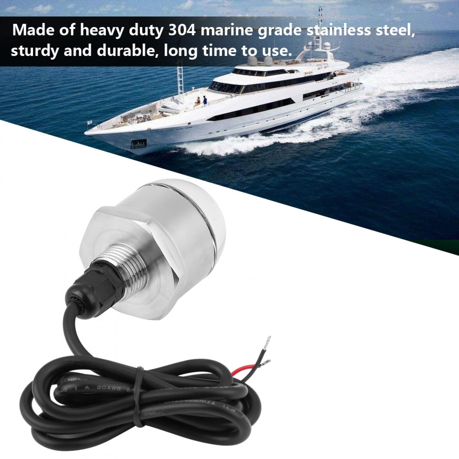 BIMZUC Marine Yacht Boat 12V 304 Stainless Steel Round Blue LED ...