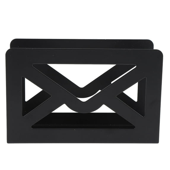 BIMZUC Metal Mail Holder – Modern Black Letter Organizer with Envelope ...