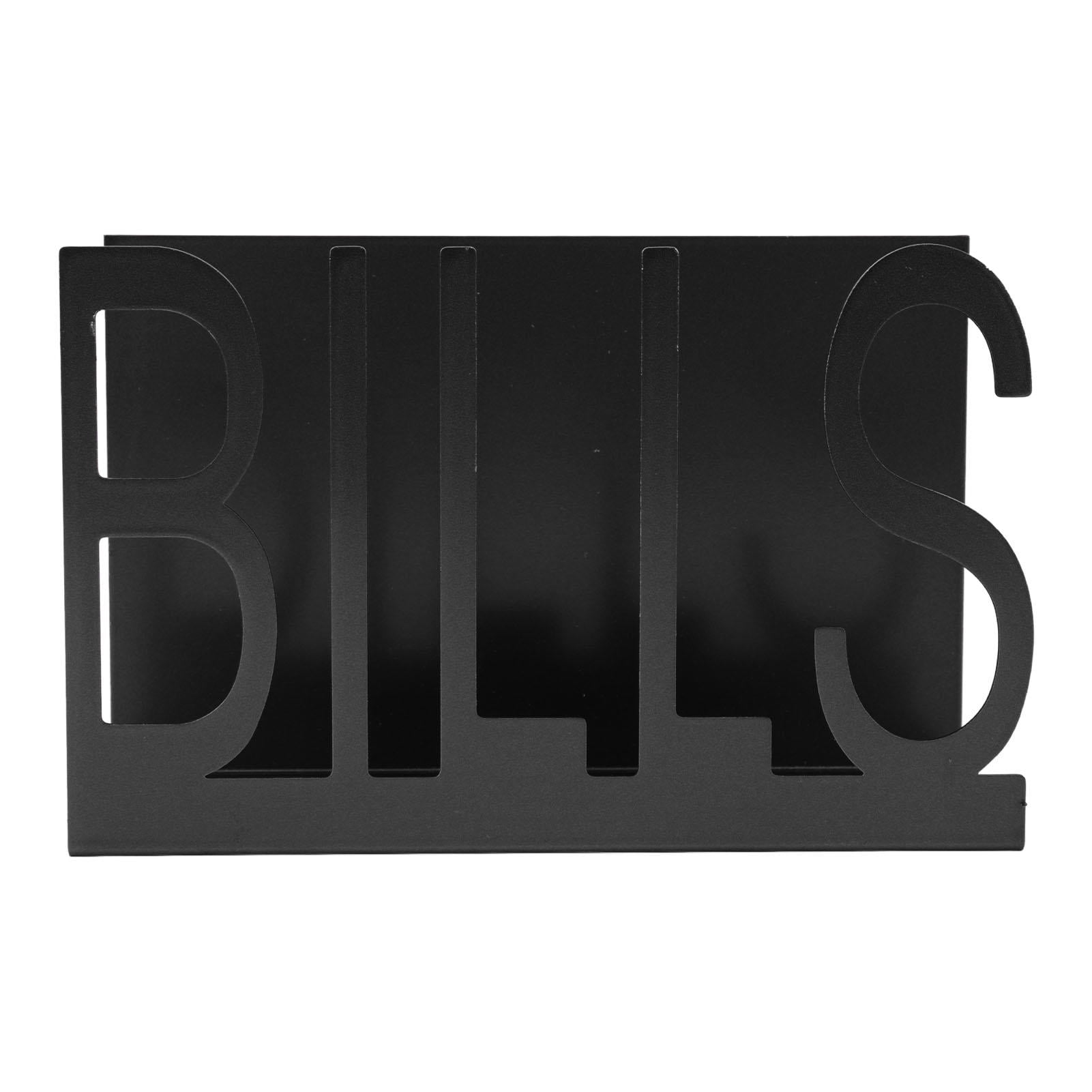 BIMZUC Metal Mail Holder with Cutout Design, Anti‑Slip Rubber Base, 60 ...